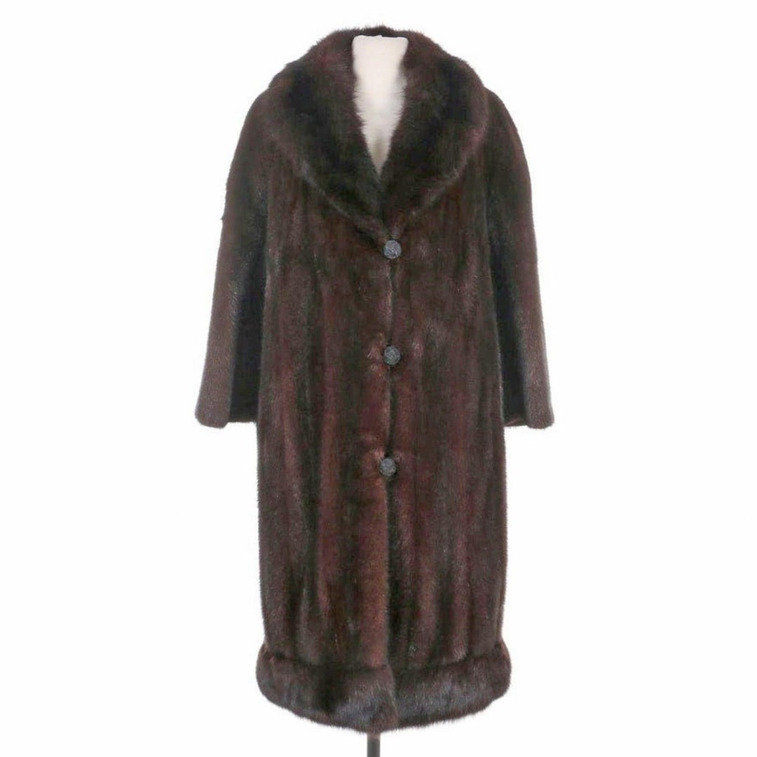 Vintage Mink & Sable Full Length Fur Coat With Sable Shawl Collar and ...
