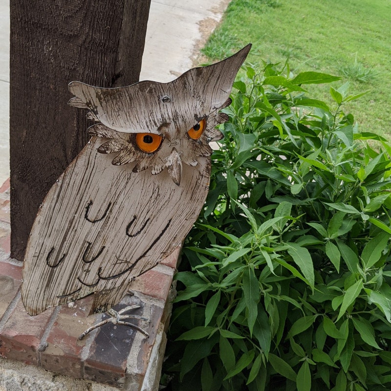 Owl Outdoor Garden Decor - Etsy