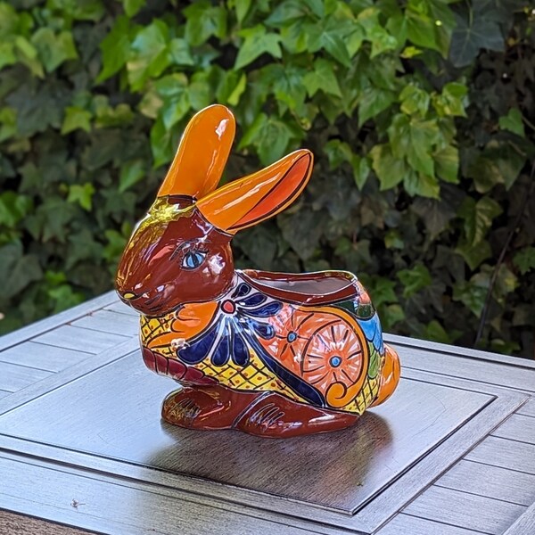 Rabbit Planter - Etsy