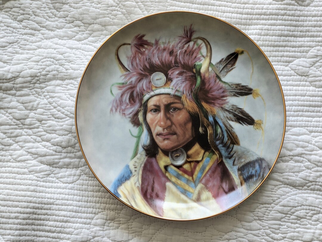 Nez Perce Ceramic Plate, Perillo Art, America's Indian Heritage, 1991 ...