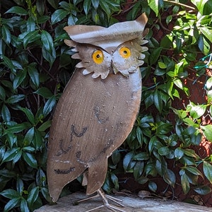 Bronze Owl Garden Decor & Metal Owl Statue, Outdoor Owl Decoration Yard ...