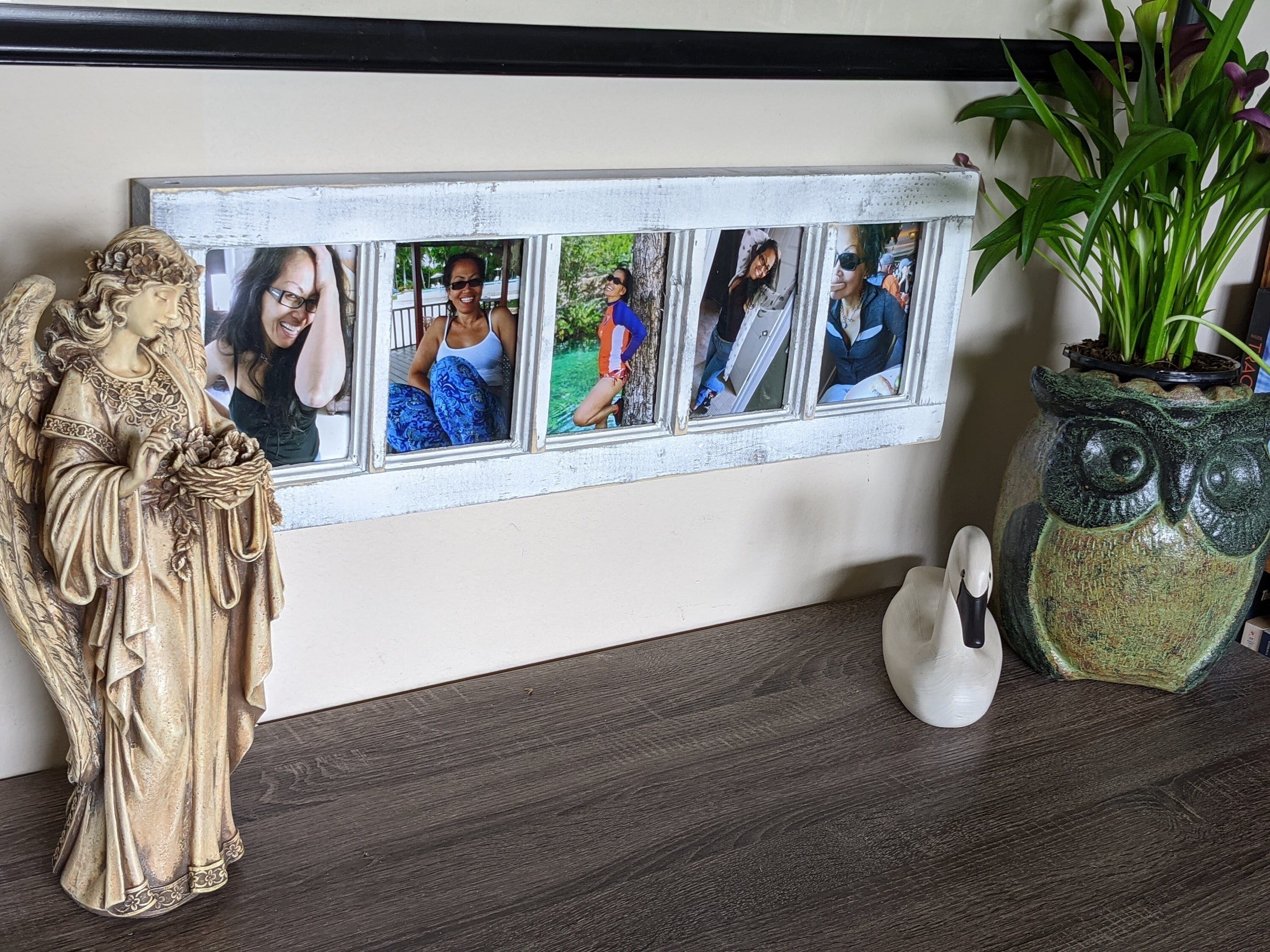 Rustic Wood Picture Frame for Five 5x7 Photos, Farmhouse Decor - Etsy