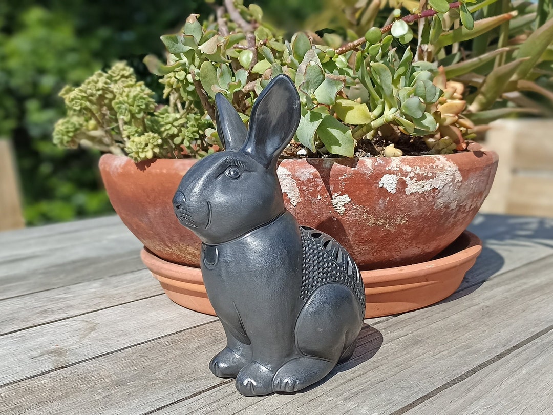 Black Rabbit Mexican Pottery Home Decor, Stunning Barro Negro Black ...