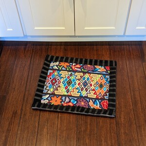 Mayan Tapestry Textile Wall Art, Cool Hooked Rug Handmade Authentic ...