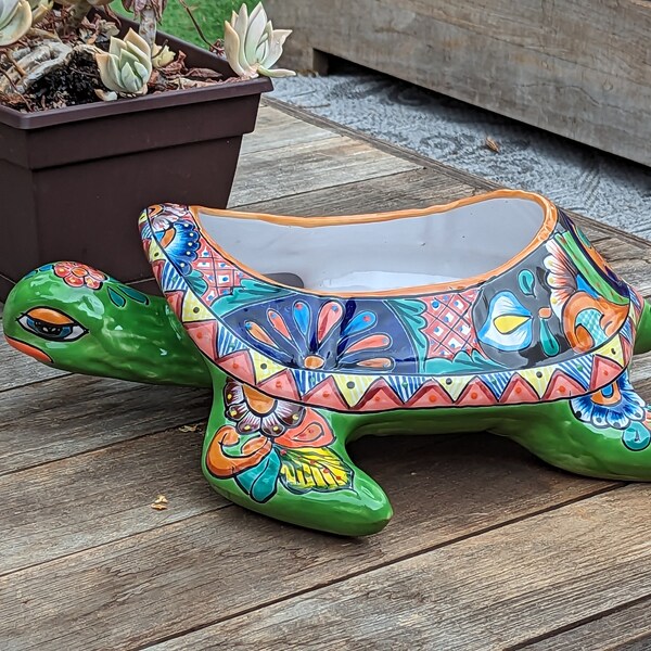 Talavera Planter Turtle - Etsy