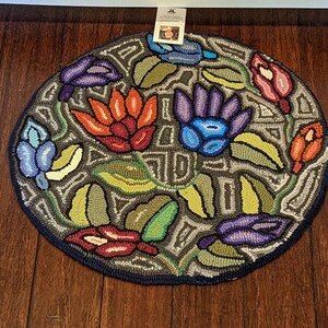 Mayan Tapestry Textile Wall Art, Cool Hooked Rug Handmade Authentic ...