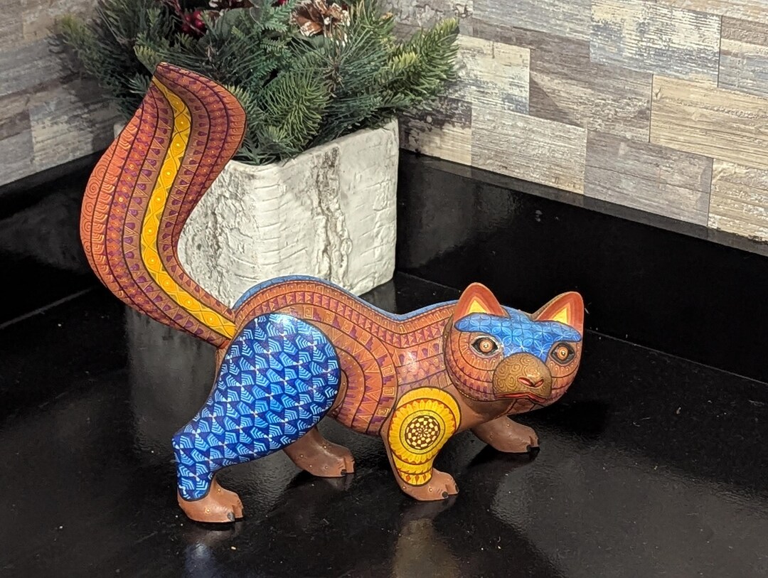 Badger Alebrije Figurine Handmade Home Decor, Mexican Folk Art Original ...