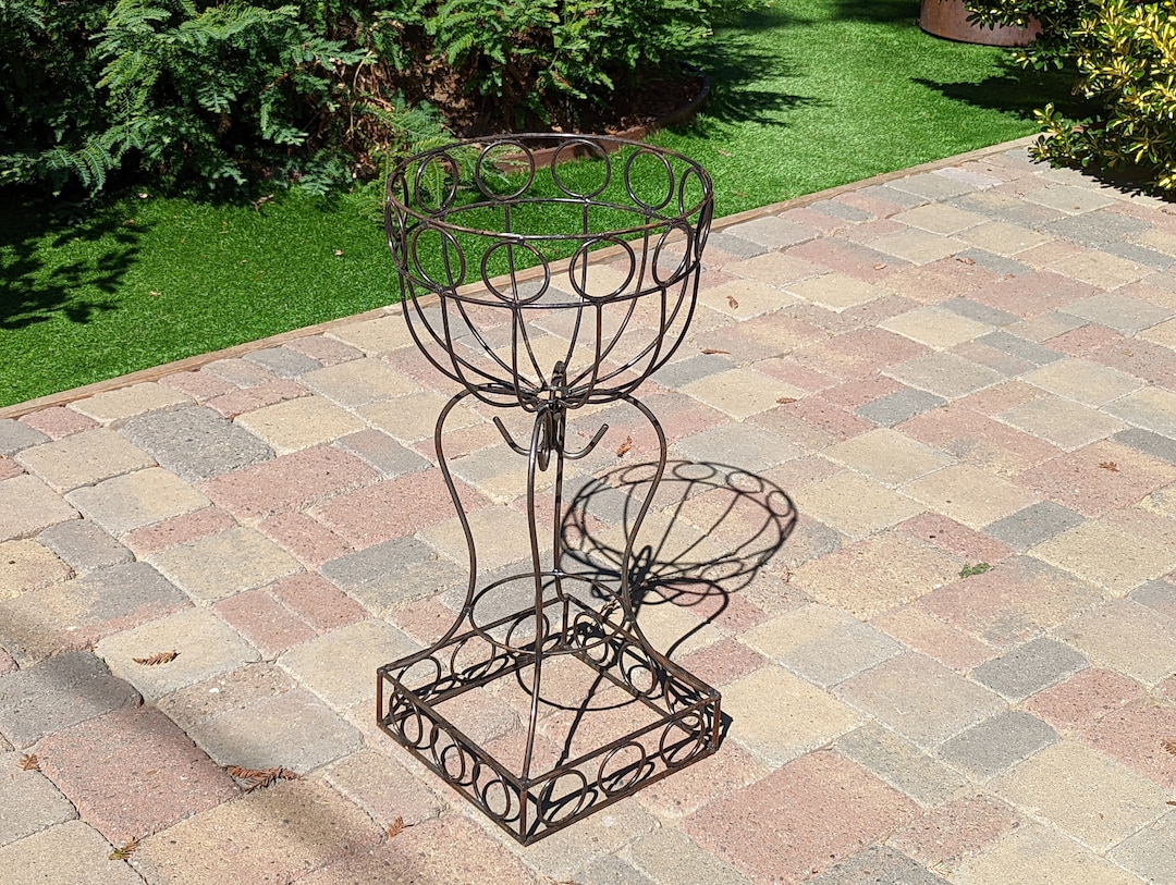 Metal Flower Pot Stand Handmade Mexican Garden Decor Flower Etsy metal-flower-pot-stand-handmade-mexican-garden-decor-flower-etsy