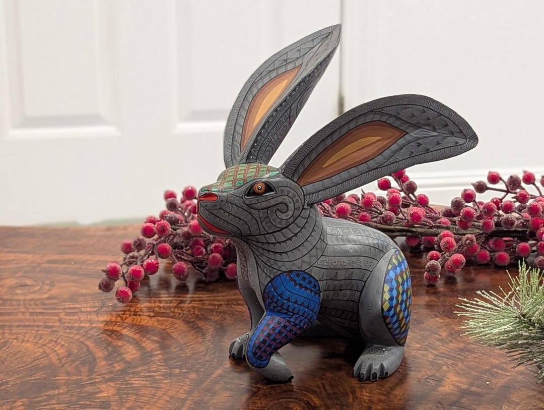 Rabbit Alebrije Art | Handmade Home Decor Folk Art From Oaxaca Mexico ...