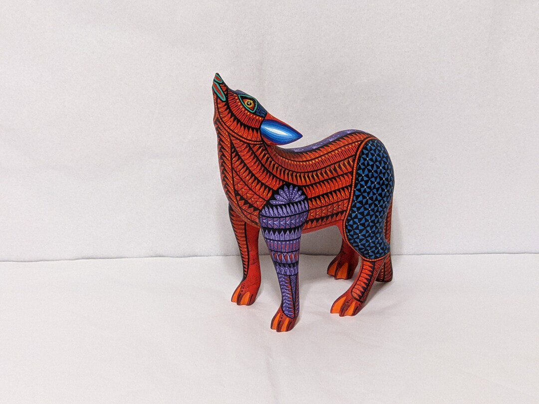 Coyote Alebrije Figurine Handmade Home Decor From Oaxaca Mexico ...