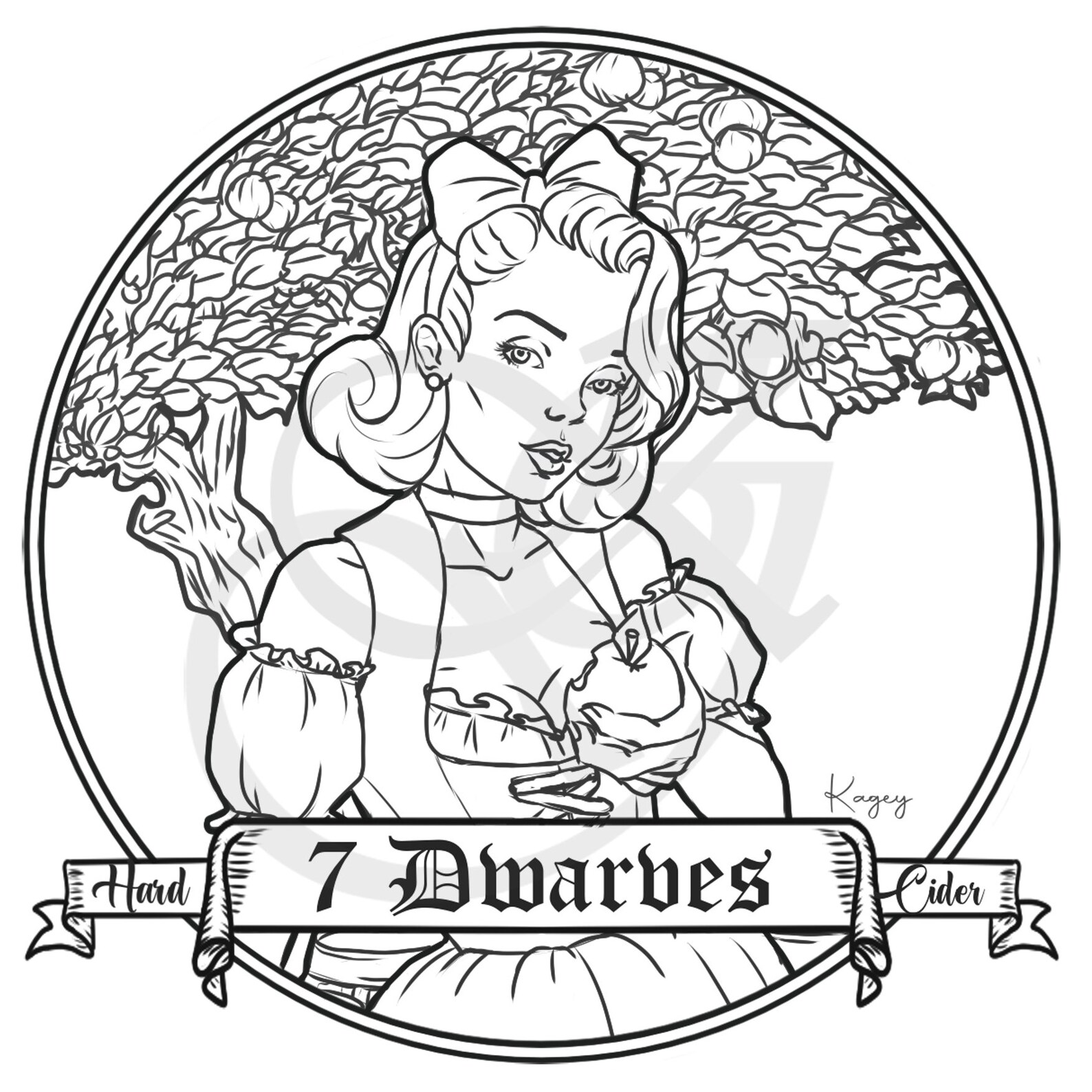 7 Dwarves Coloring Page - Etsy