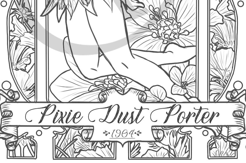 Pixie Dust Porter Digital Coloring Page - Etsy
