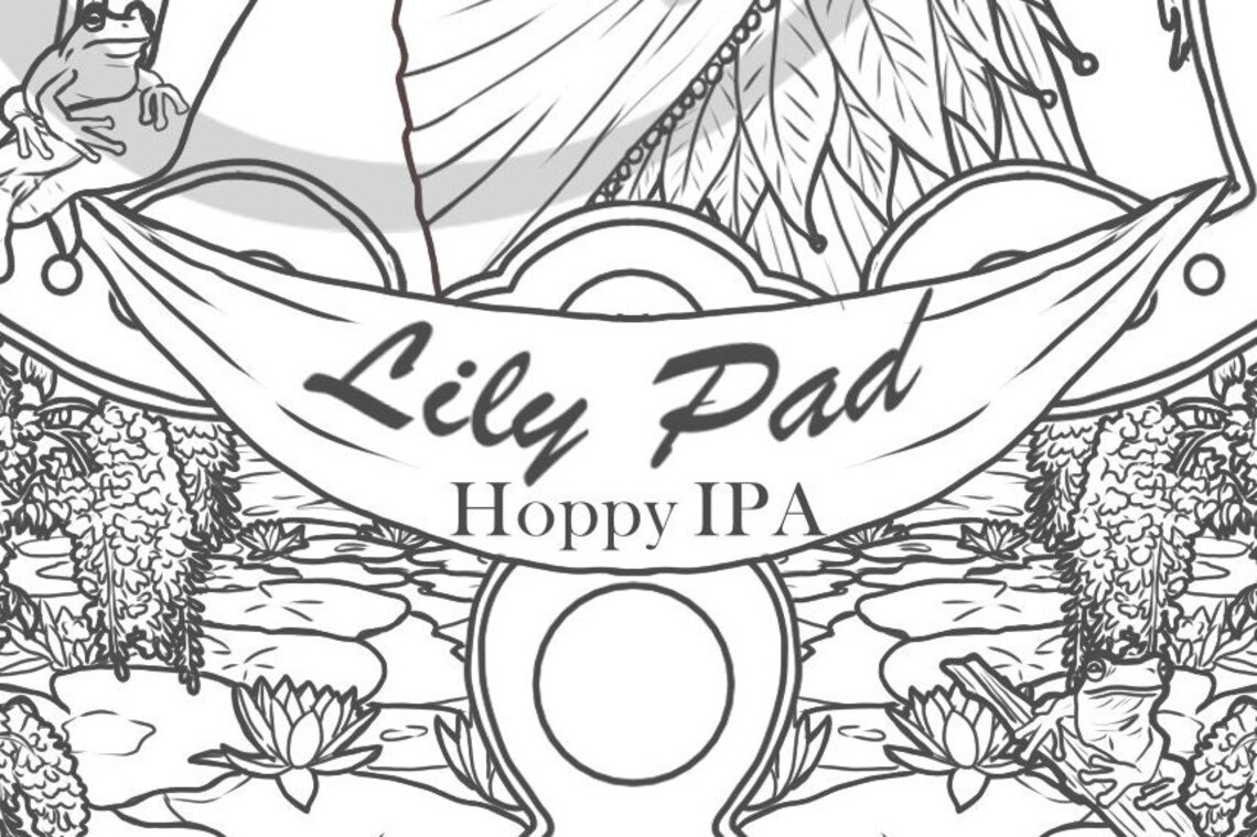 Lily Pad Hoppy IPA Coloring Page - Etsy