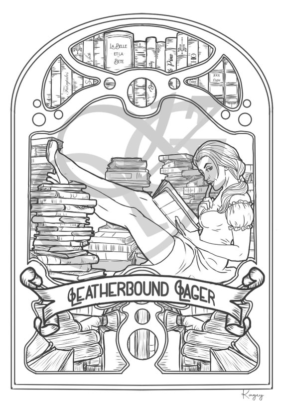 Leatherbound Lager Coloring Page Digital Download | Etsy