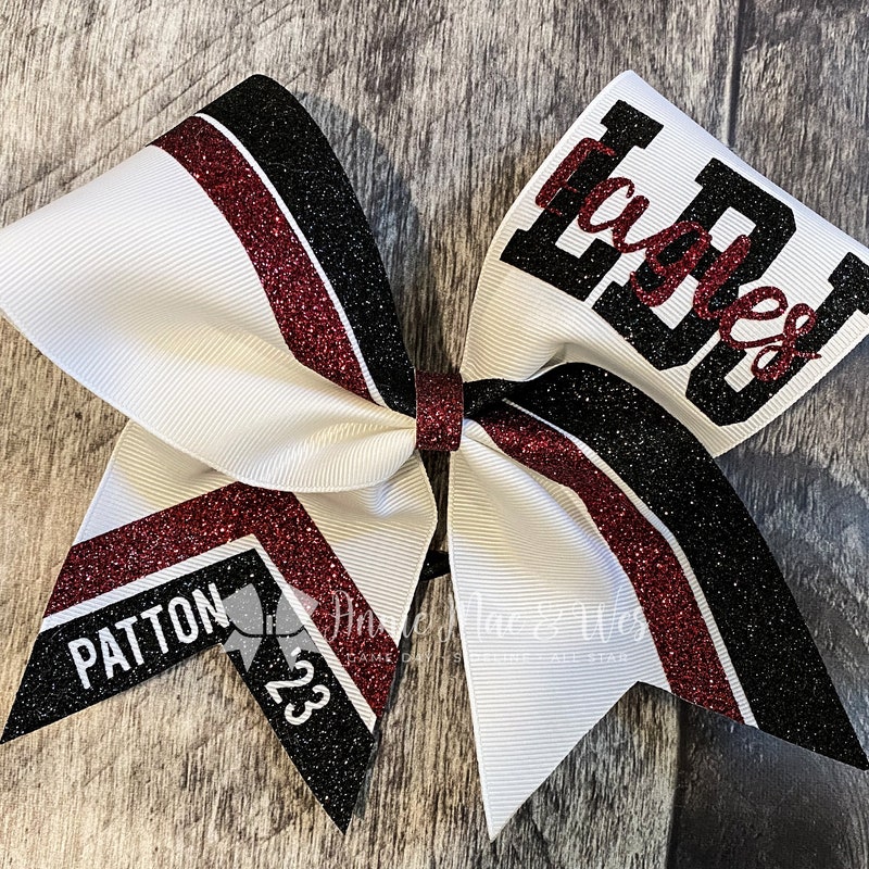 Burgundy Cheer Bow - Etsy