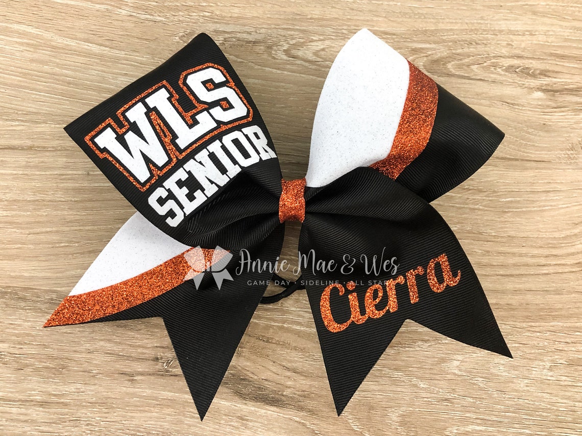 Custom Cheer Bows Your Choice of Ribbon Color and Glitter - Etsy