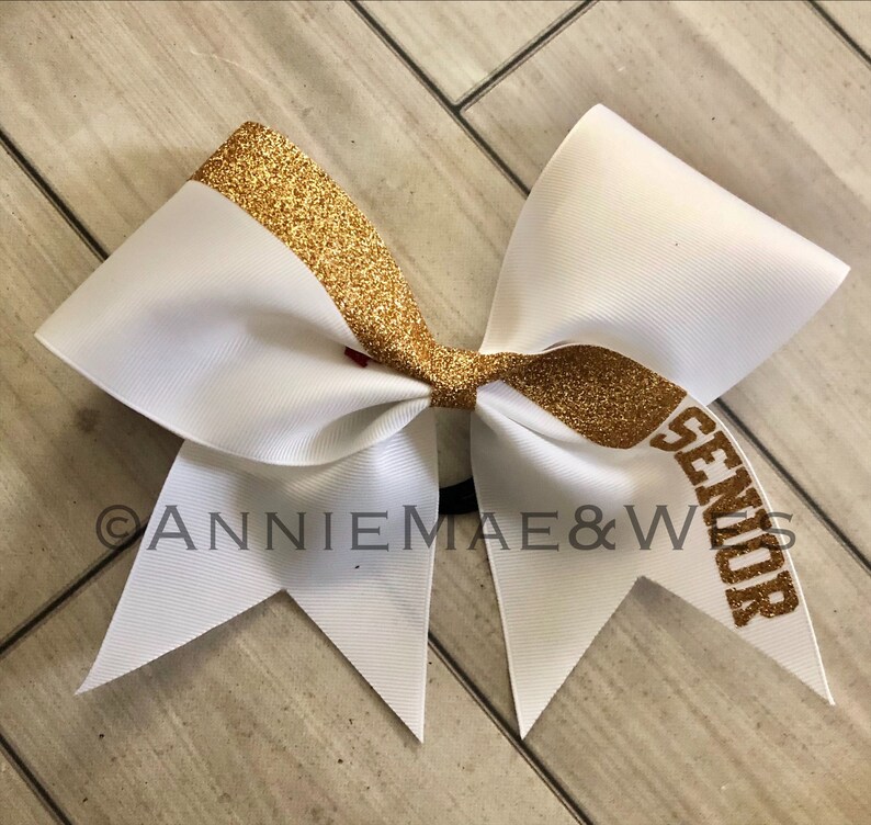 Cheer Bows Team Cheer Bows Captain Cheer Bow White Cheer | Etsy