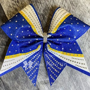 Cheer Bow - Your Choice of Colors - Rhinestone Competition Cheer Bow - Etsy