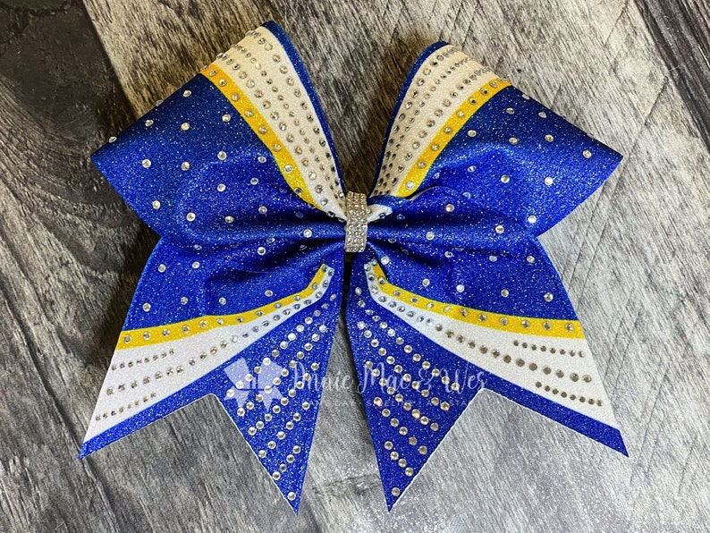 Cheer Bow - Your Choice of Colors - Rhinestone Competition Cheer Bow - Etsy