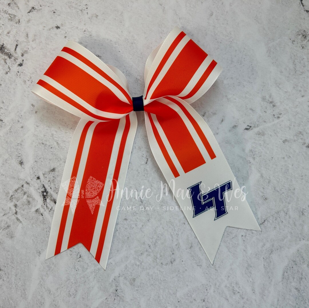 Long Tail Cheer Bow - You Choice of Bow and Accent Colors - Etsy