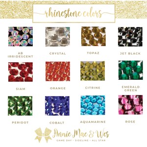Cheer Bow - Your Choice of Glitter and Rhinestone Color - CBT2 - Etsy