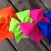 Neon Cheer Bow - Neon Pink - Neon Orange - Neon Yellow - Neon Lime ...
