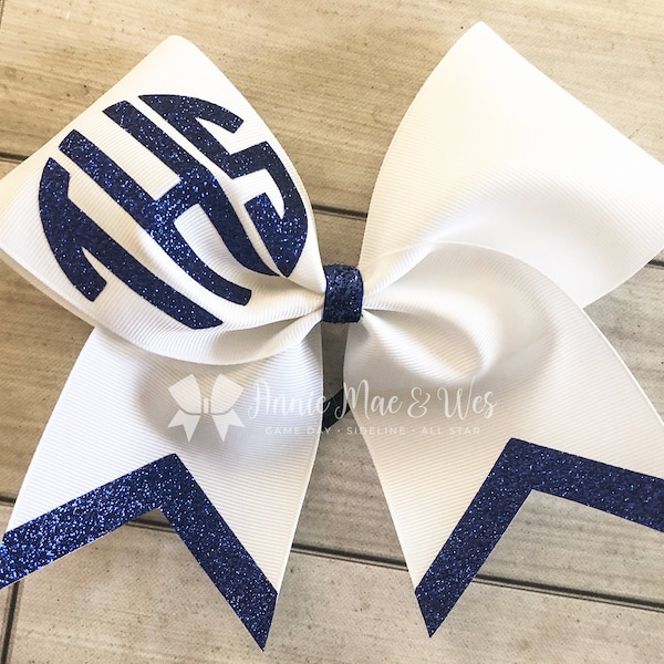 Monogram Cheer Bow - Etsy