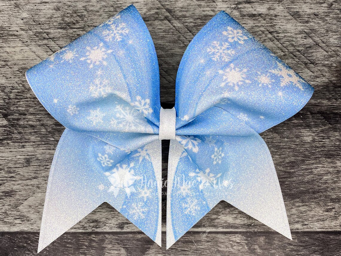 Christmas Cheer Bow - Snowflake Cheer Bow - Christmas Cheer Bows - Etsy
