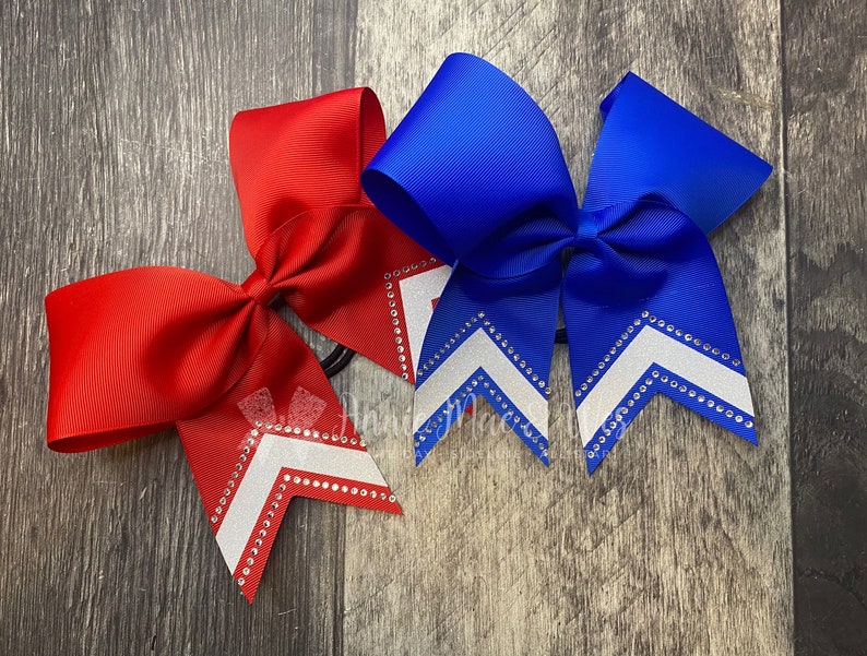 Cheer Bows Your Choice of Ribbon and One Glitter Color - Etsy
