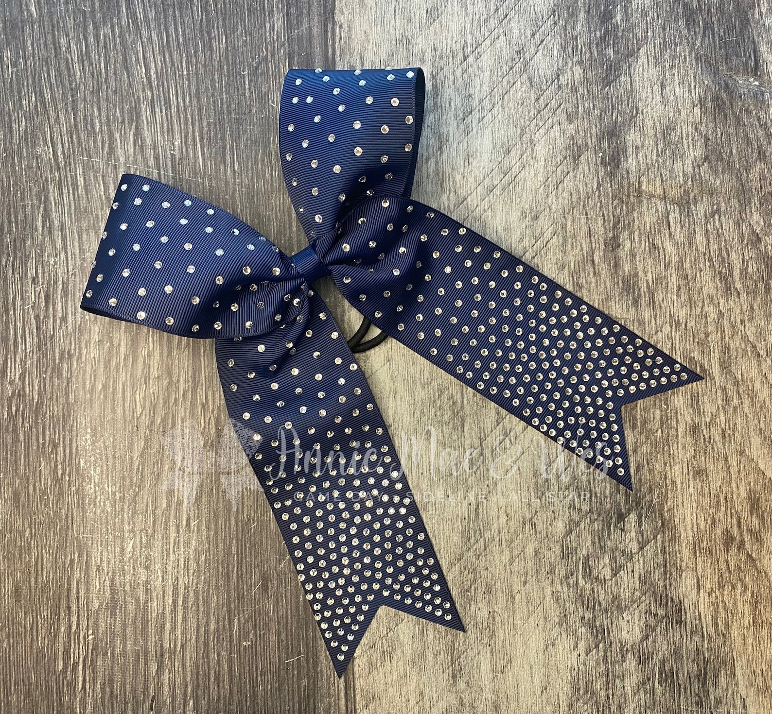 Long Tail Cheer Bow With Rhinestones - Etsy