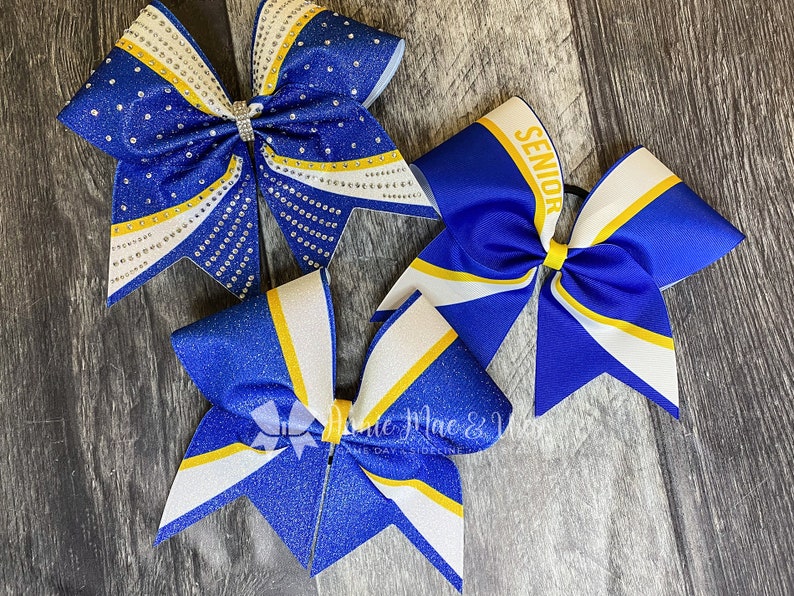 Cheer Bow - Your Choice of Colors - Rhinestone Competition Cheer Bow - Etsy