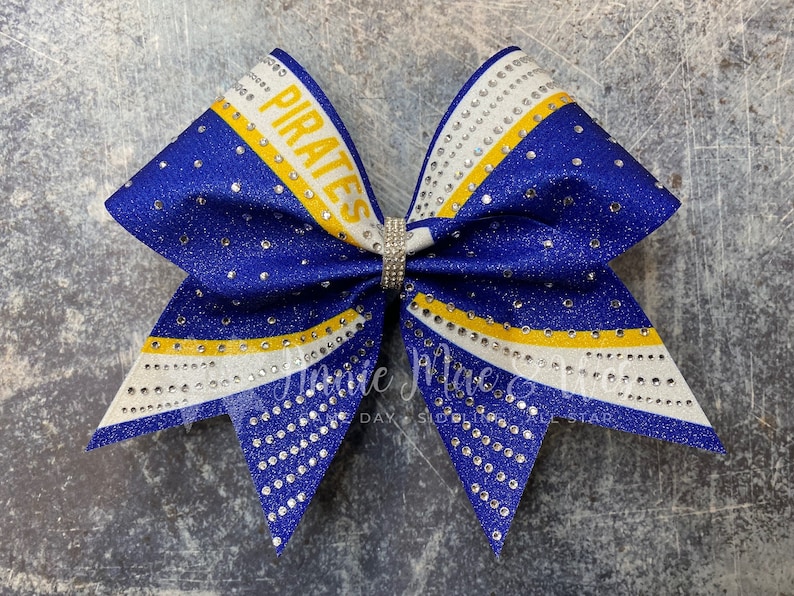 Cheer Bow - Your Choice of Colors - Rhinestone Competition Cheer Bow - Etsy