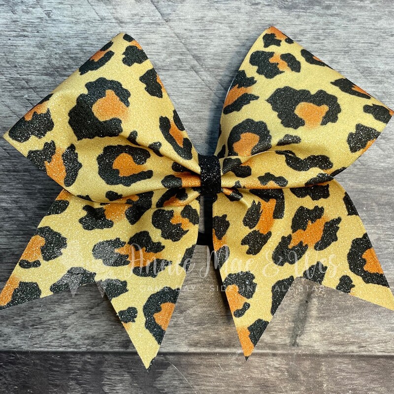 Cheetah Cheer Bows - Etsy