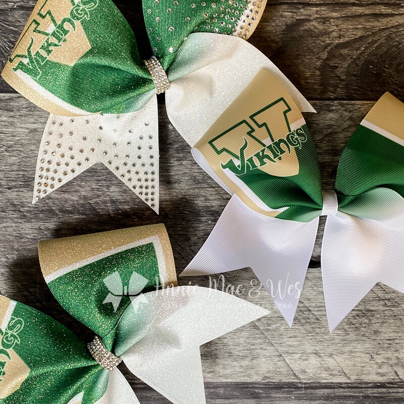 Green Cheer Bow - Etsy