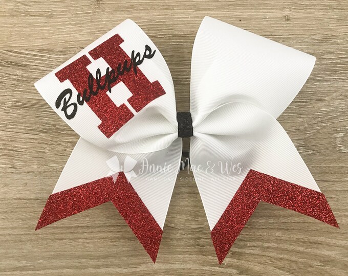 3 Texas Size Cheer Bow Single Layer Trimed Ends Squad Discounts Red ...