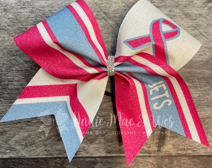 Breast Cancer Awareness, Cheer Bow, Pink Out, Pink Cheer Bow, Breast ...