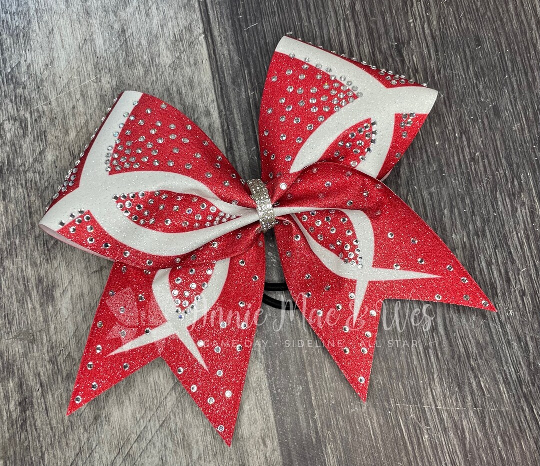 Rhinestone Cheer Bow – Competition Hair Bow, Custom Colors - Etsy