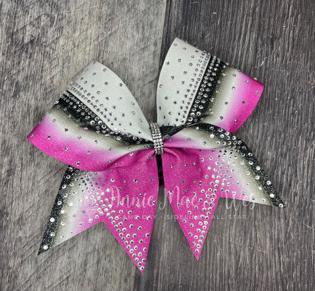 Custom Cheer Bows - Your Choice of 2 Colors With White Accents and ...