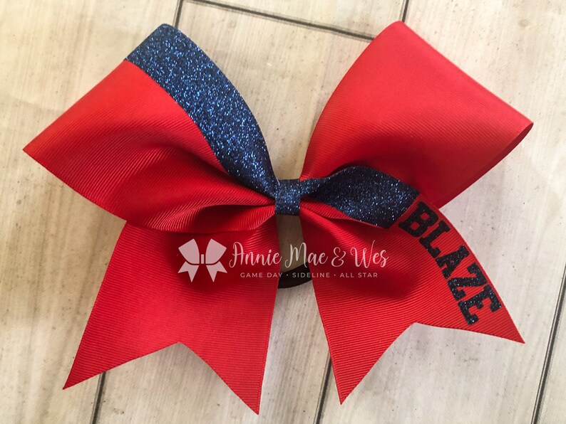 Cheer Bows Team Cheer Bows Captain Cheer Bow White Cheer | Etsy