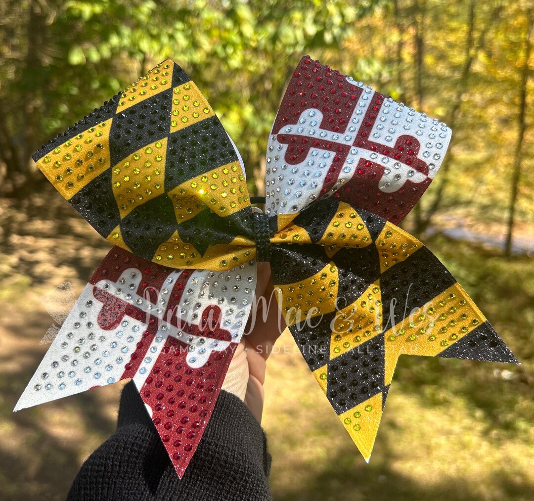 Custom Maryland Flag Cheer Bow - Etsy