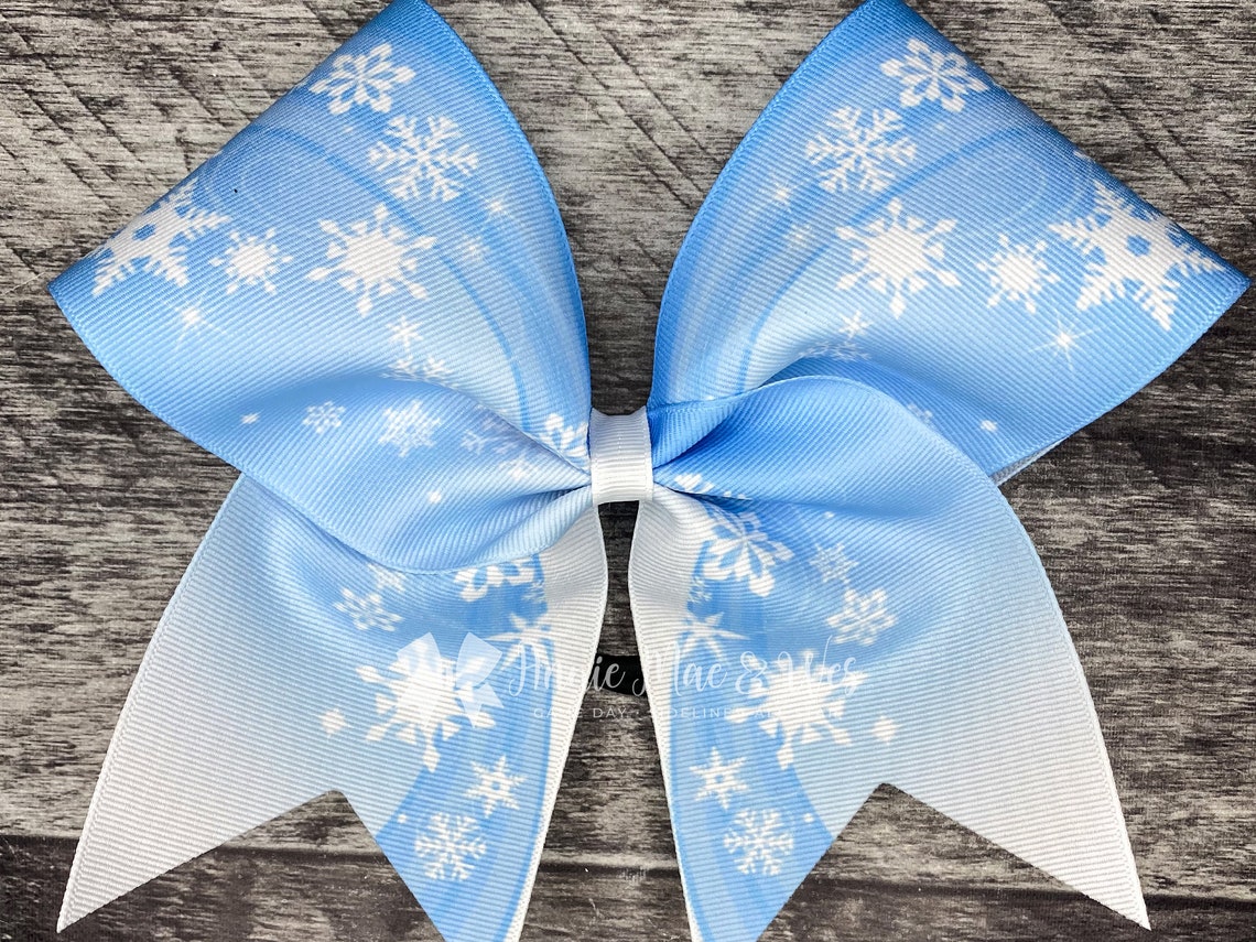 Christmas Cheer Bow - Snowflake Cheer Bow - Christmas Cheer Bows - Etsy