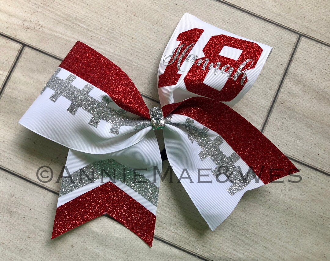 Football Cheer Bow - Etsy