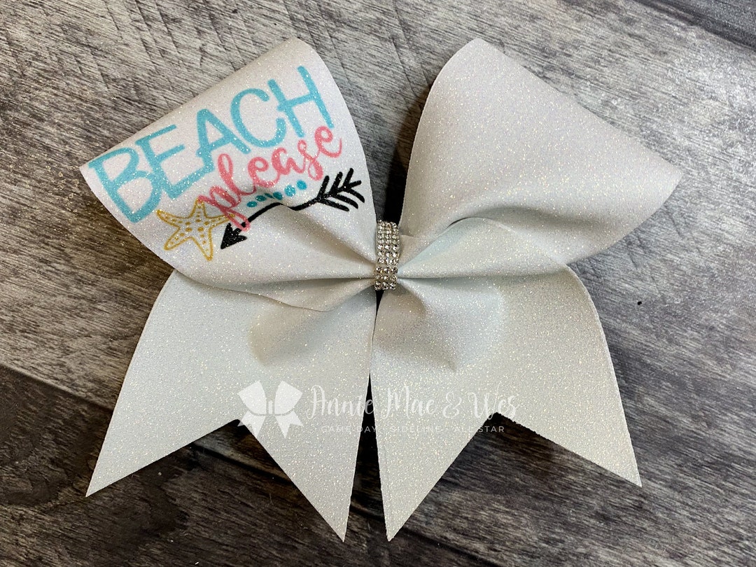 Beach Cheer Bow - Starfish Cheer Bow - Beach Cheer Bows - Beach Cheer ...