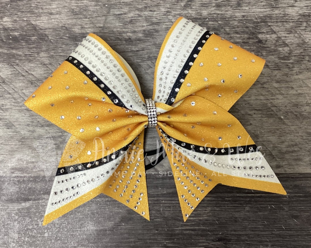 Cheer Bow - Your Choice of Colors - Rhinestone Competition Cheer Bow - Etsy