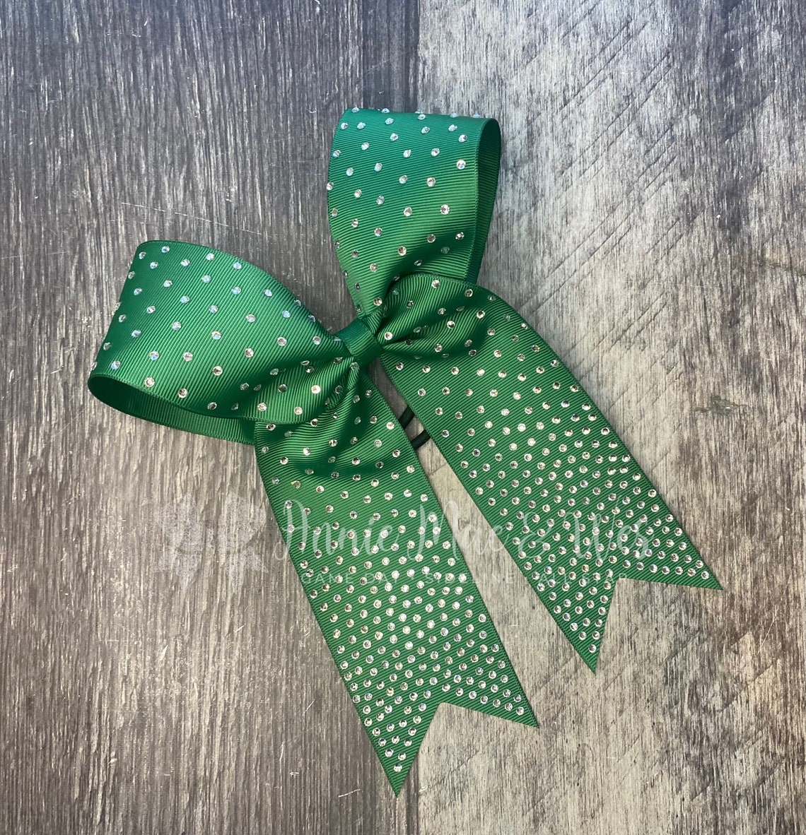 Long Tail Cheer Bow With Rhinestones | Etsy