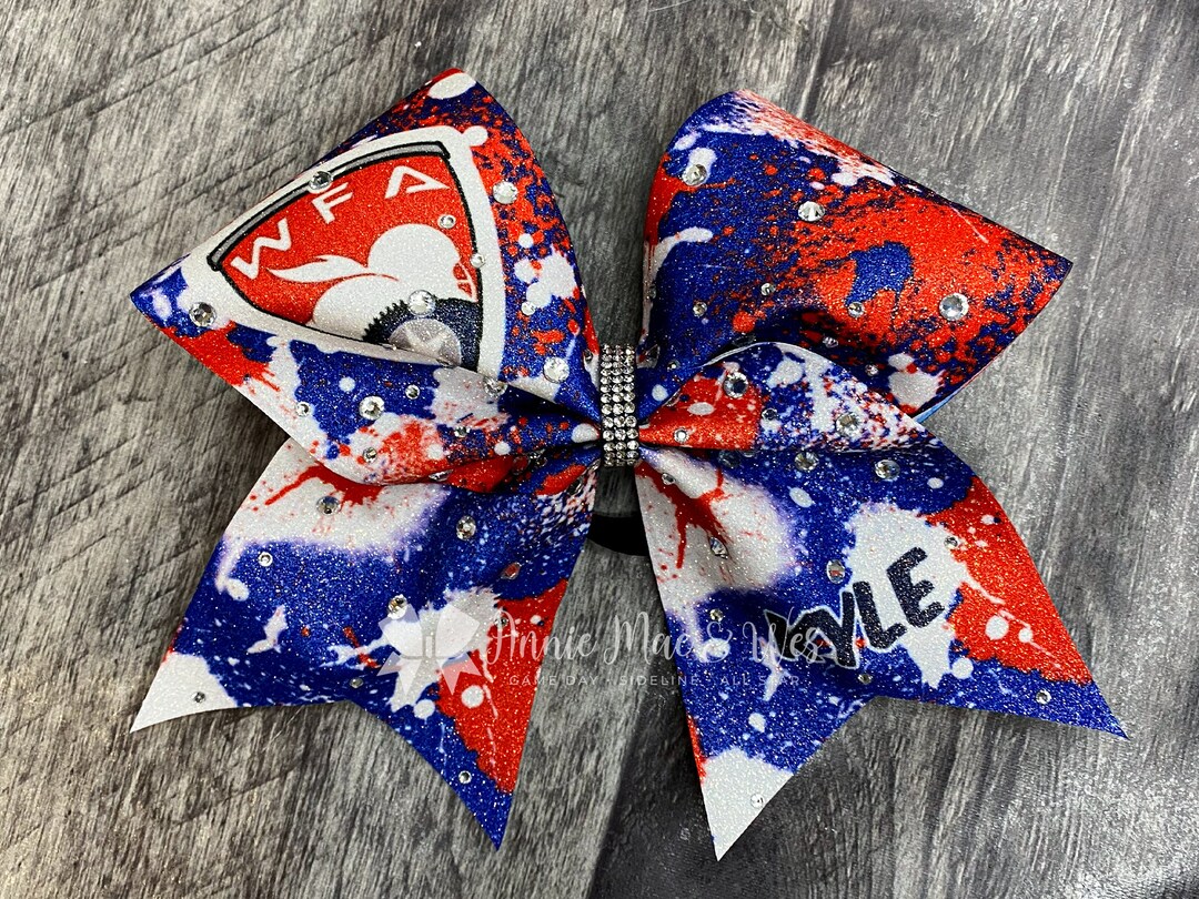 Cheer Bow - Paint Splatter Cheer Bow - Your Choice of Color - Etsy