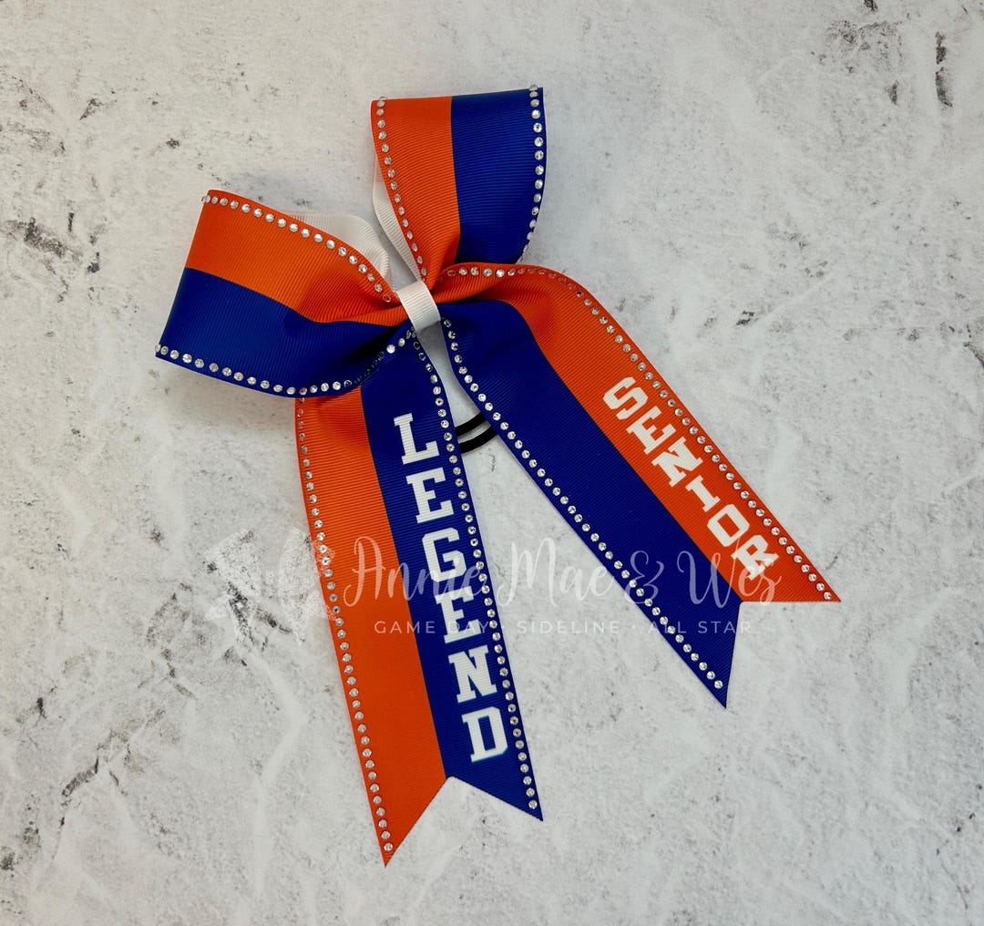 Cheer Bow - Collegiate Style Long Tail Cheer Bow - Etsy
