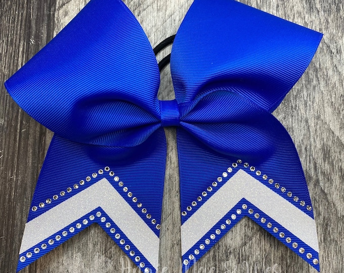Cheer Bows Your Choice of Ribbon and Glitter Colors | Etsy