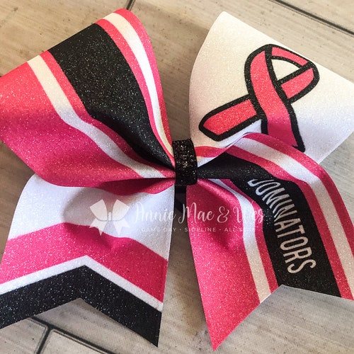 Breast Cancer Awareness Cheer Bow Pink Out Pink Cheer Bow - Etsy