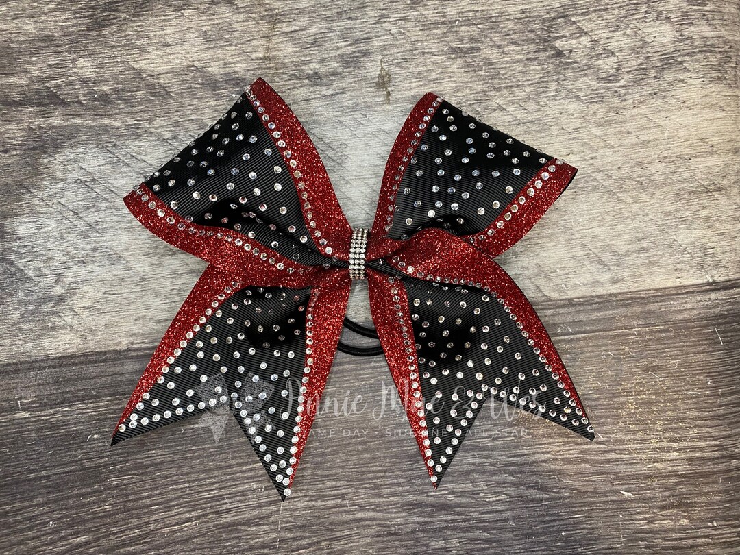 Custom Cheer Bows - Your Choice of Ribbon and One Glitter Color - Etsy
